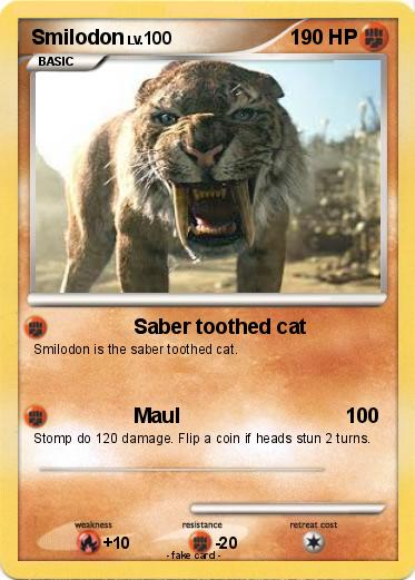 Pokémon Smilodon 33 33 - Saber toothed cat - My Pokemon Card