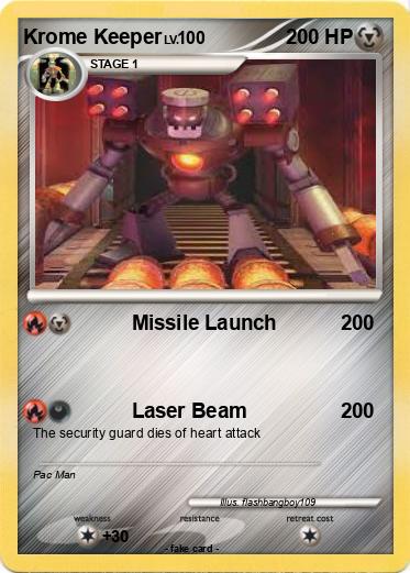 Pokémon Krome Keeper 1 1 - Missile Launch - My Pokemon Card
