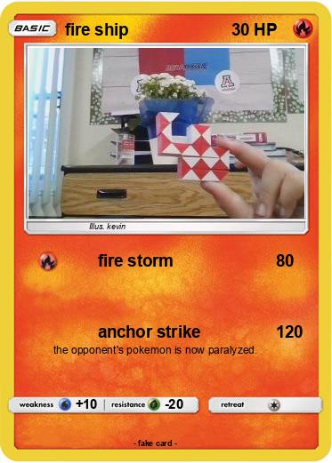 Pokémon fire ship 1 1 - fire storm - My Pokemon Card