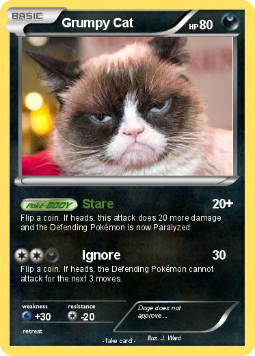 Pokémon Grumpy Cat 829 829 - Stare - My Pokemon Card