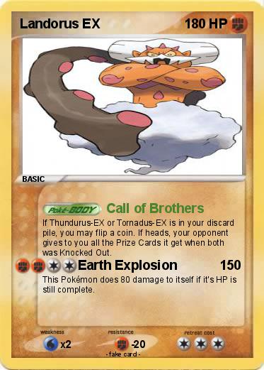 Pokémon Landorus EX 12 12 - Call of Brothers - My Pokemon Card