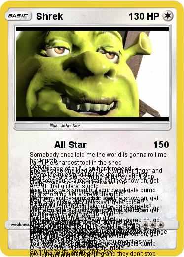 Pokémon Shrek 1173 1173 - All Star - My Pokemon Card