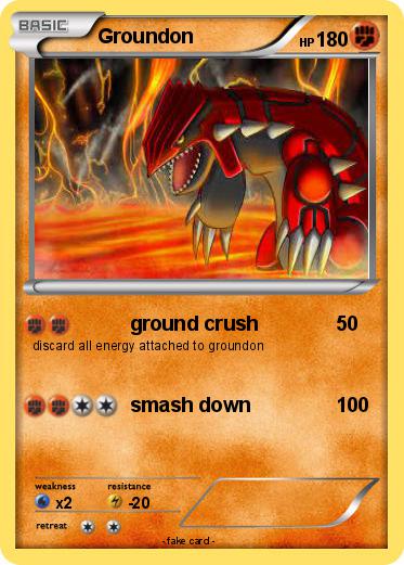 Pokémon Groundon 234 234 - ground crush - My Pokemon Card
