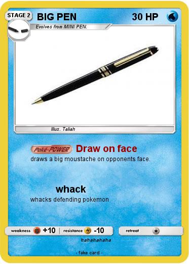 Pokémon BIG PEN - Draw on face - My Pokemon Card