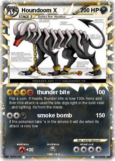 Pokémon Houndoom X - thunder bite - My Pokemon Card