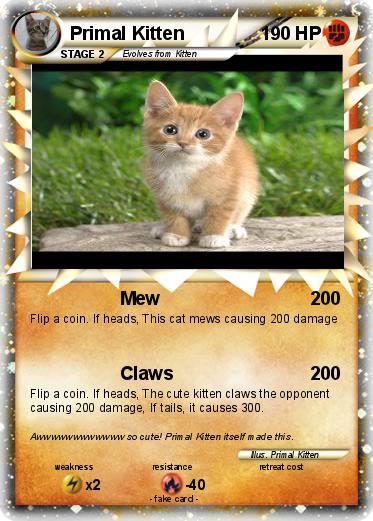 Pokémon Primal Kitten 1 1 - Mew - My Pokemon Card