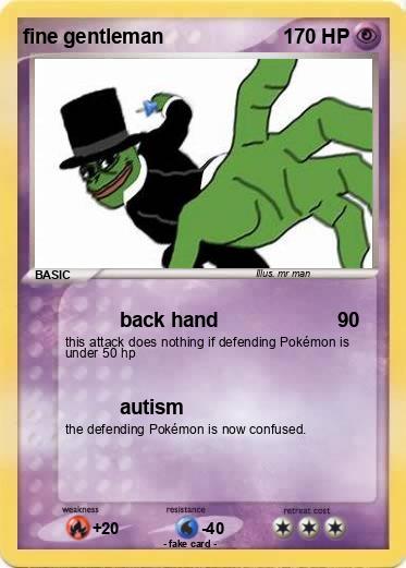 Pokémon fine gentleman - back hand - My Pokemon Card