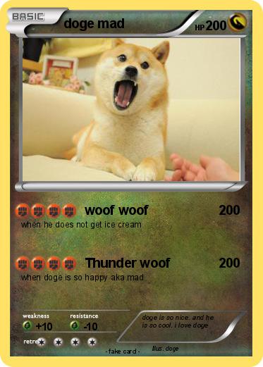 Pokémon doge mad - woof woof - My Pokemon Card