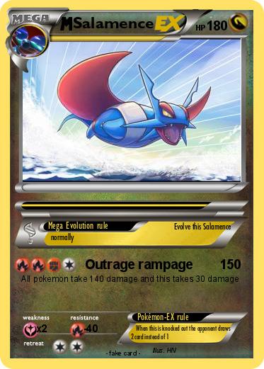 Pokémon Salamence 679 679 - Outrage rampage - My Pokemon Card