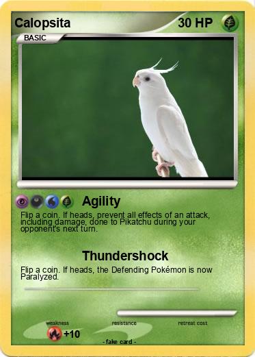 Pokémon Calopsita - Agility - My Pokemon Card