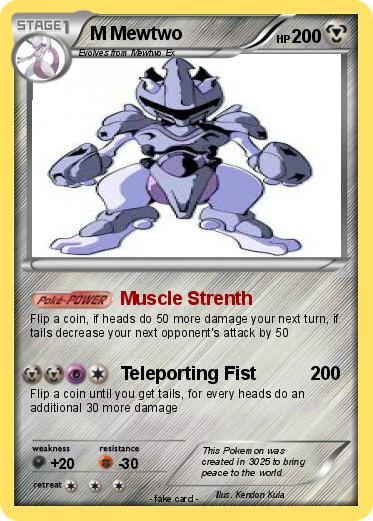 Pokémon M Mewtwo 141 141 - Muscle Strenth - My Pokemon Card