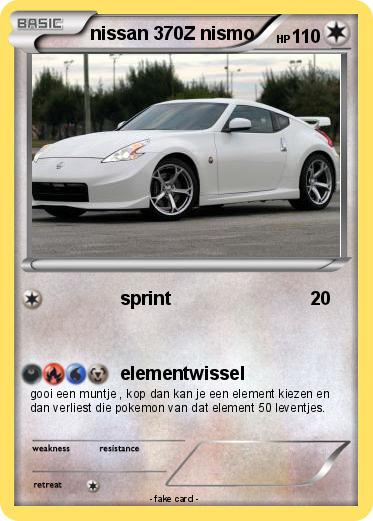 Pokémon nissan 370Z nismo - sprint - My Pokemon Card