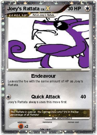 Pokémon Joey s Rattata 17 17 - Endeavour - My Pokemon Card