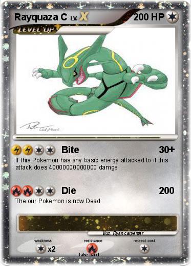 Pokémon Rayquaza C 288 288 - Bite - My Pokemon Card