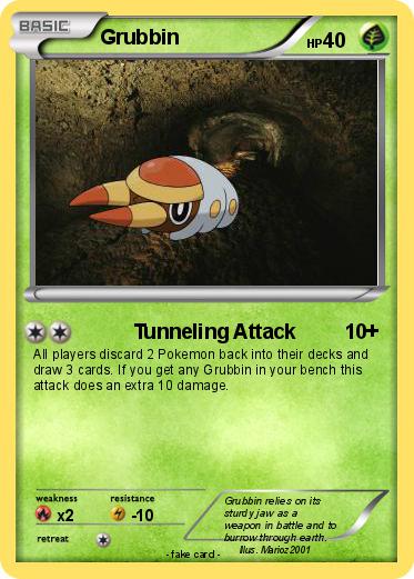 Pokémon Grubbin - Tunneling Attack - My Pokemon Card