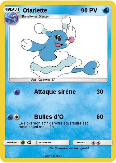 Pokémon Otarlette 6 6 - Attaque sirène - Ma carte Pokémon
