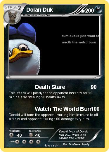 Pokémon Donald Duk - Death Stare - My Pokemon Card