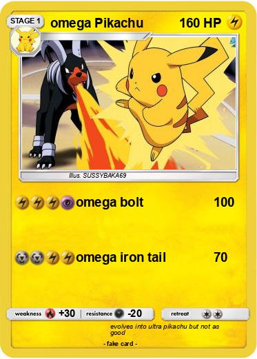 Pokémon omega Pikachu 10 10 - omega bolt - My Pokemon Card