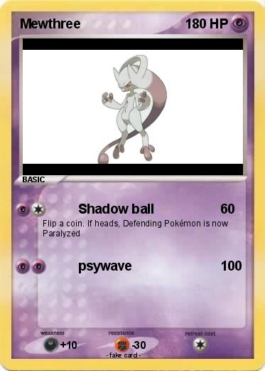 Pokémon Mewthree 784 784 - Shadow ball - My Pokemon Card