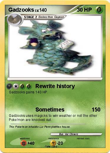 Pokémon Gadzooks 7 7 - Rewrite history - My Pokemon Card