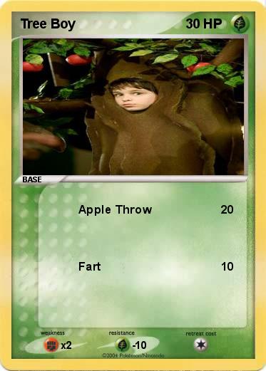 Pokémon Tree Boy - Apple Throw - My Pokemon Card