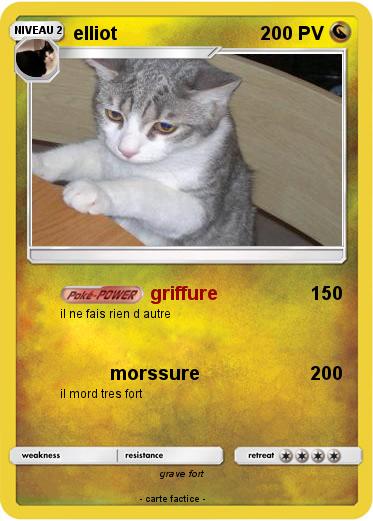 Pokémon elliot 157 157 - griffure - Ma carte Pokémon