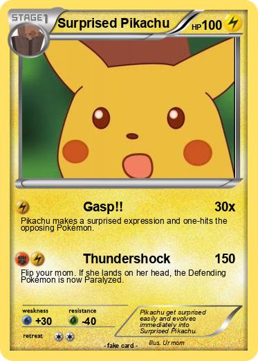 Pokémon Surprised Pikachu 44 44 - Gasp!! - My Pokemon Card