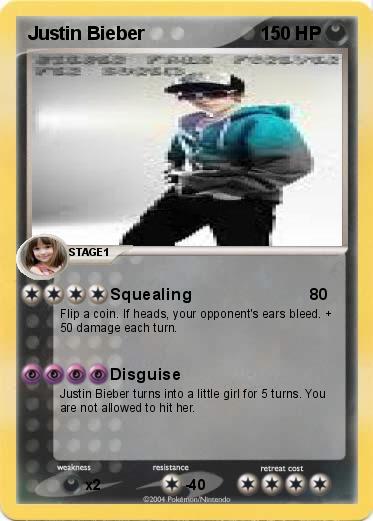 Pokémon Justin Bieber 424 424 - Squealing - My Pokemon Card