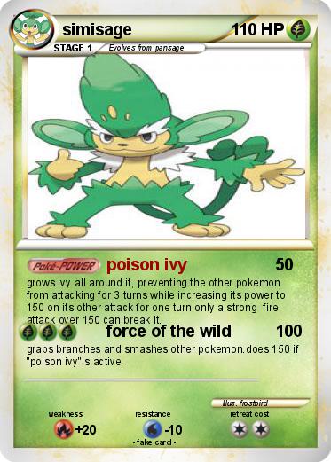 Pokémon simisage 96 96 - poison ivy - My Pokemon Card