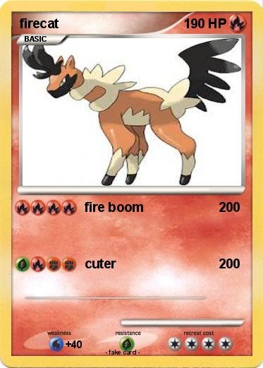 Pokémon firecat 20 20 - fire boom - My Pokemon Card