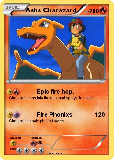 Pokémon Ashs Charazard 1 1 - Epic fire hop. - My Pokemon Card