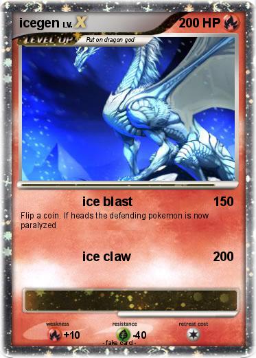 Pokémon icegen - ice blast - My Pokemon Card