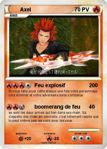 Pokémon Axel 614 614 - Feu explosif - Ma carte Pokémon