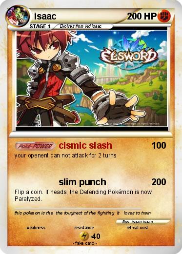 Pokémon isaac 186 186 - cismic slash - My Pokemon Card