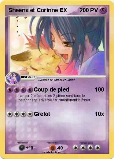 Pokémon Sheena et Corinne EX - Coup de pied - Ma carte Pokémon