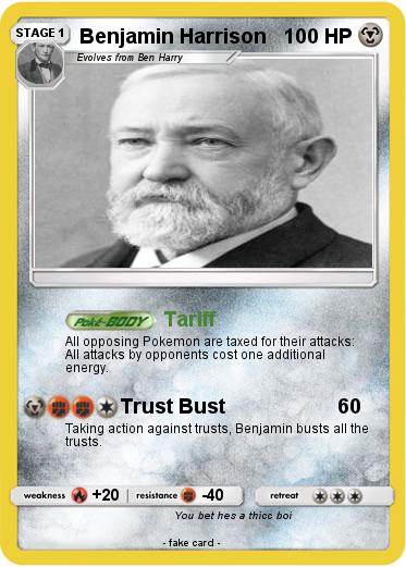 Pokémon Benjamin Harrison 2 2 - Tariff - My Pokemon Card