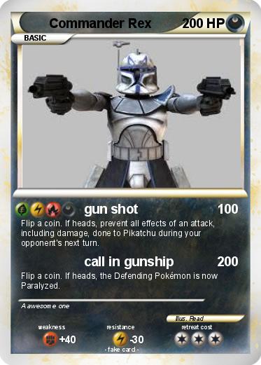 Pokémon Commander Rex 8 8 - gun shot - My Pokemon Card
