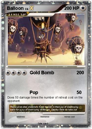 Pokémon Balloon 224 224 - Gold Bomb - My Pokemon Card