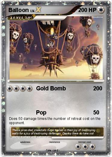 Pokémon Balloon 225 225 - Gold Bomb - My Pokemon Card