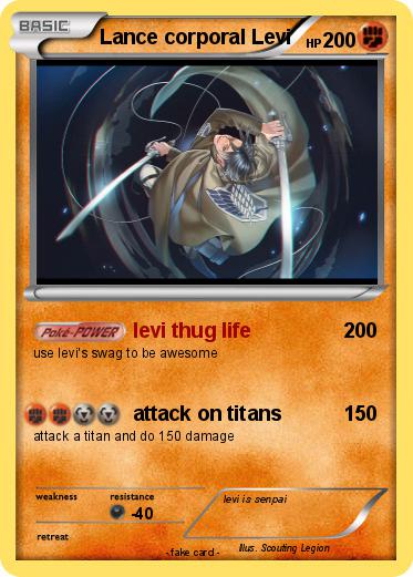 Pokémon Lance corporal Levi 1 1 - levi thug life - My Pokemon Card