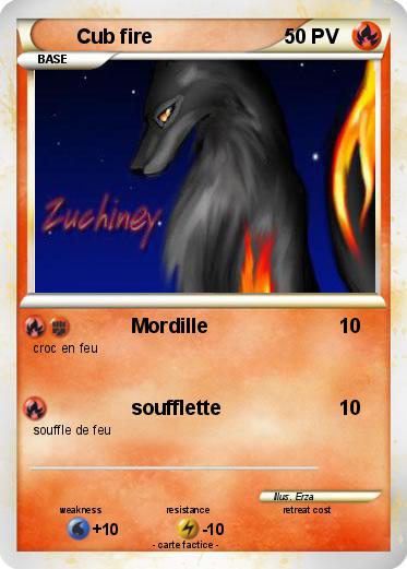 Pokémon Cub fire - Mordille - Ma carte Pokémon