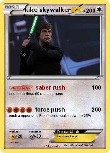 Pokémon luke skywalker 370 370 - saber rush - My Pokemon Card