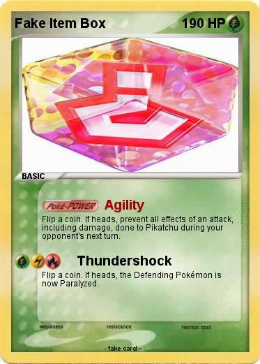 Pokémon Fake Item Box 1 1 - Agility - My Pokemon Card