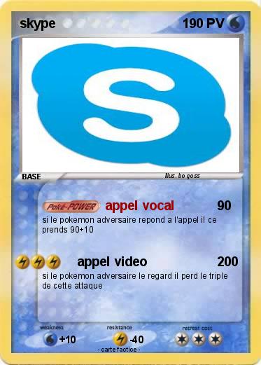Pokémon skype 8 8 - appel vocal - Ma carte Pokémon