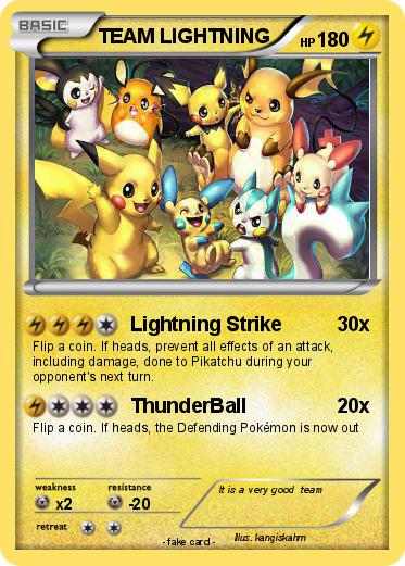 Pokémon TEAM LIGHTNING 1 1 - Lightning Strike - My Pokemon Card