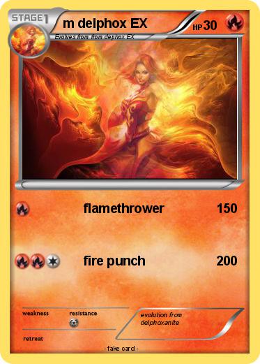Pokémon m delphox EX 2DCw - flamethrower - My Pokemon Card