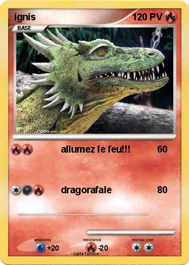 Pokémon ignis - allumez le feu!!! - Ma carte Pokémon