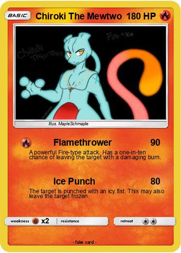 Pokémon Chiroki The Mewtwo - Flamethrower - My Pokemon Card