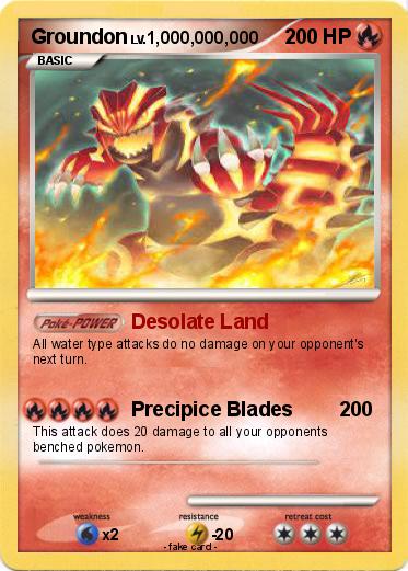 Pokémon Groundon 305 305 - Desolate Land - My Pokemon Card