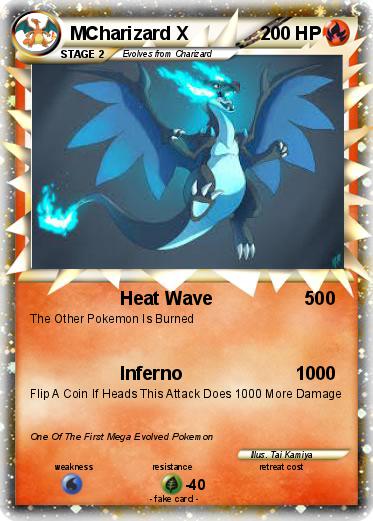 Pokémon MCharizard X 7 7 - Heat Wave 500 - My Pokemon Card